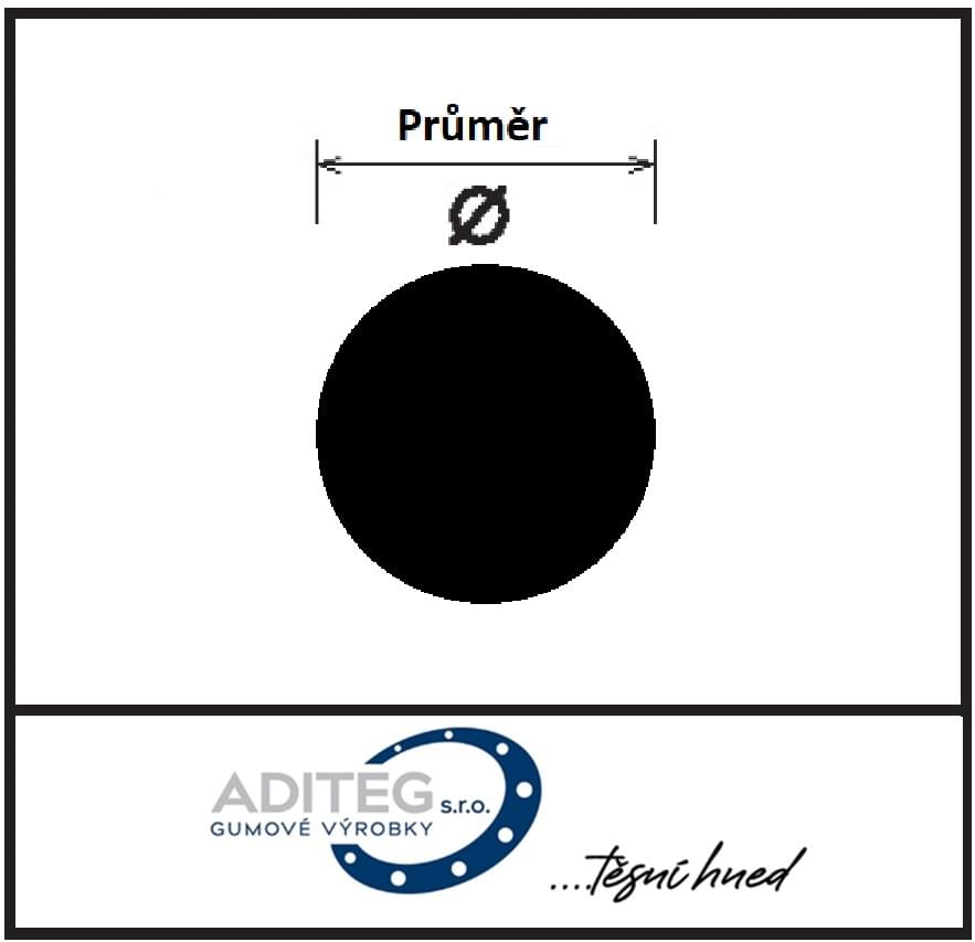 Šňůry do agresivního prostředí - FPM (Viton) - 2 mm Šňůra FPM 75 Shore ...